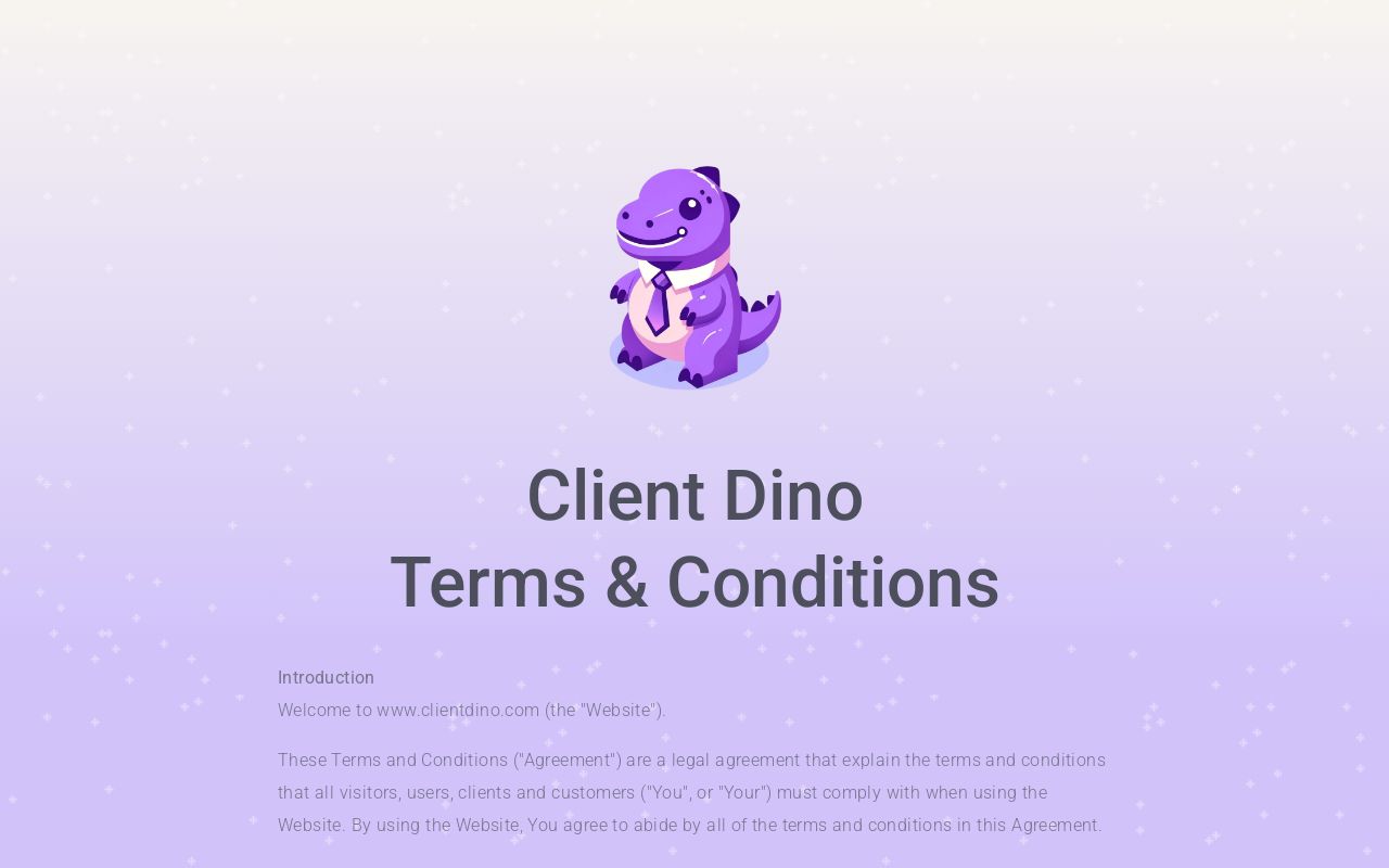 Client Dino Terms & Conditions